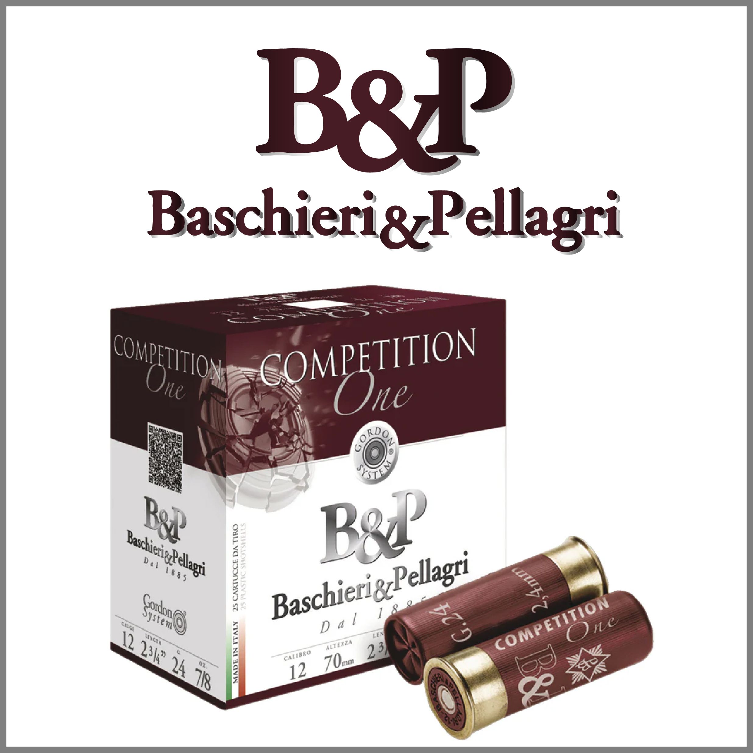 CARTUCHO BASCHIERI CAL 12 COMPETITION ONE 28GR Muni 7.5 A.36036 - Marrodan